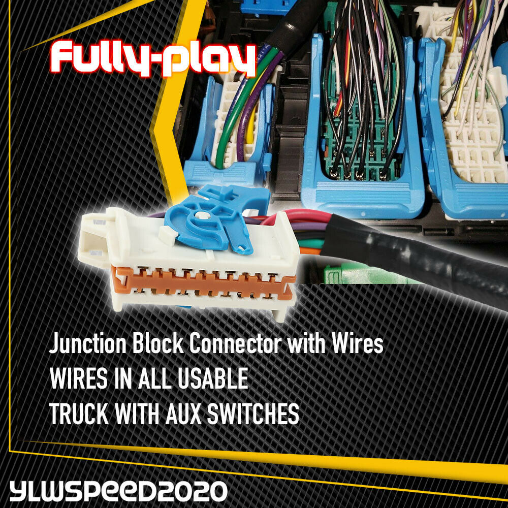 Fit For 2014-2021 GM Upfitter Chevy GMC Junction Block Connector Aux ...