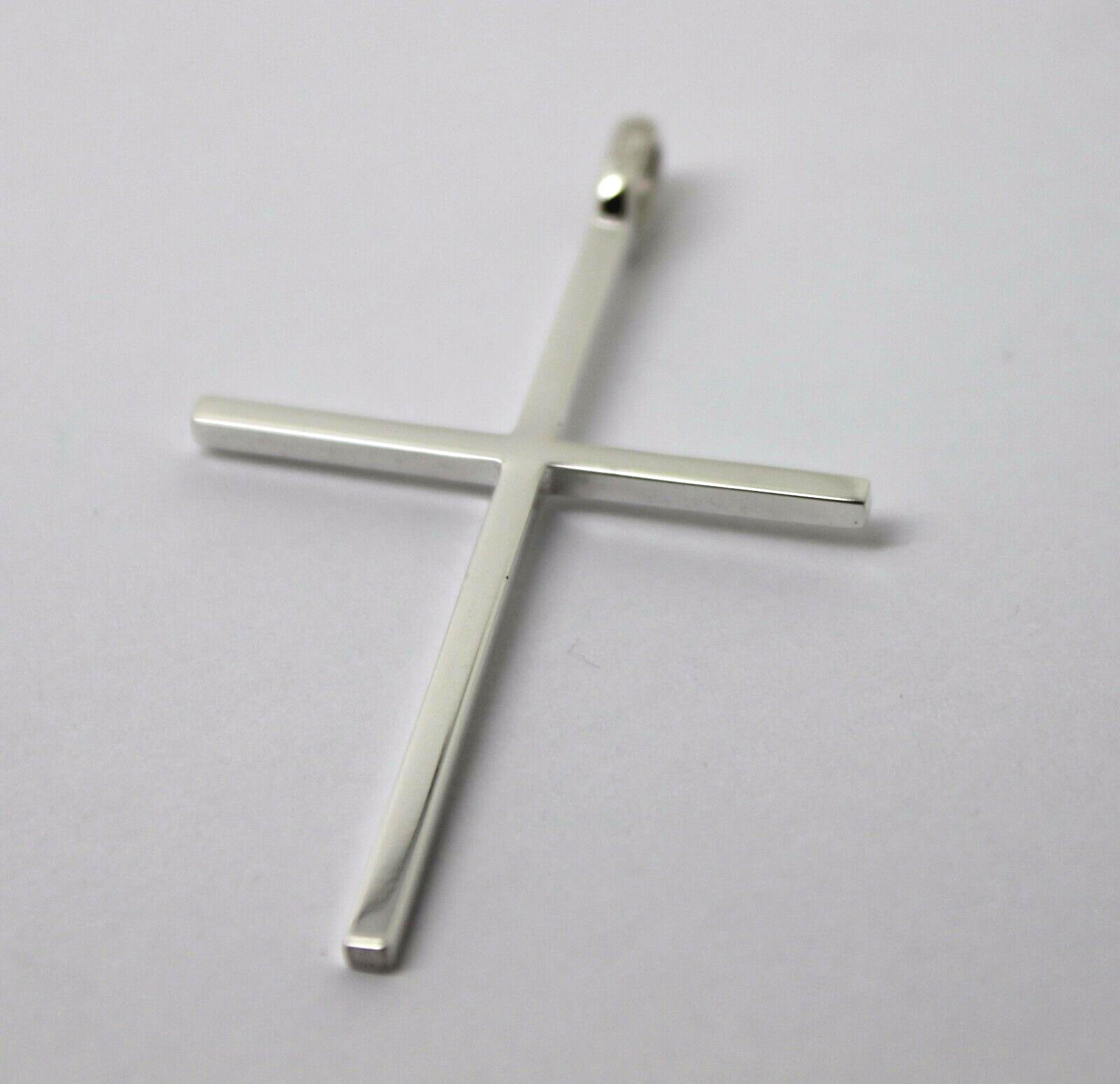 Solid New Sterling Silver 925 Thin Large Plain Cross Pendant | eBay