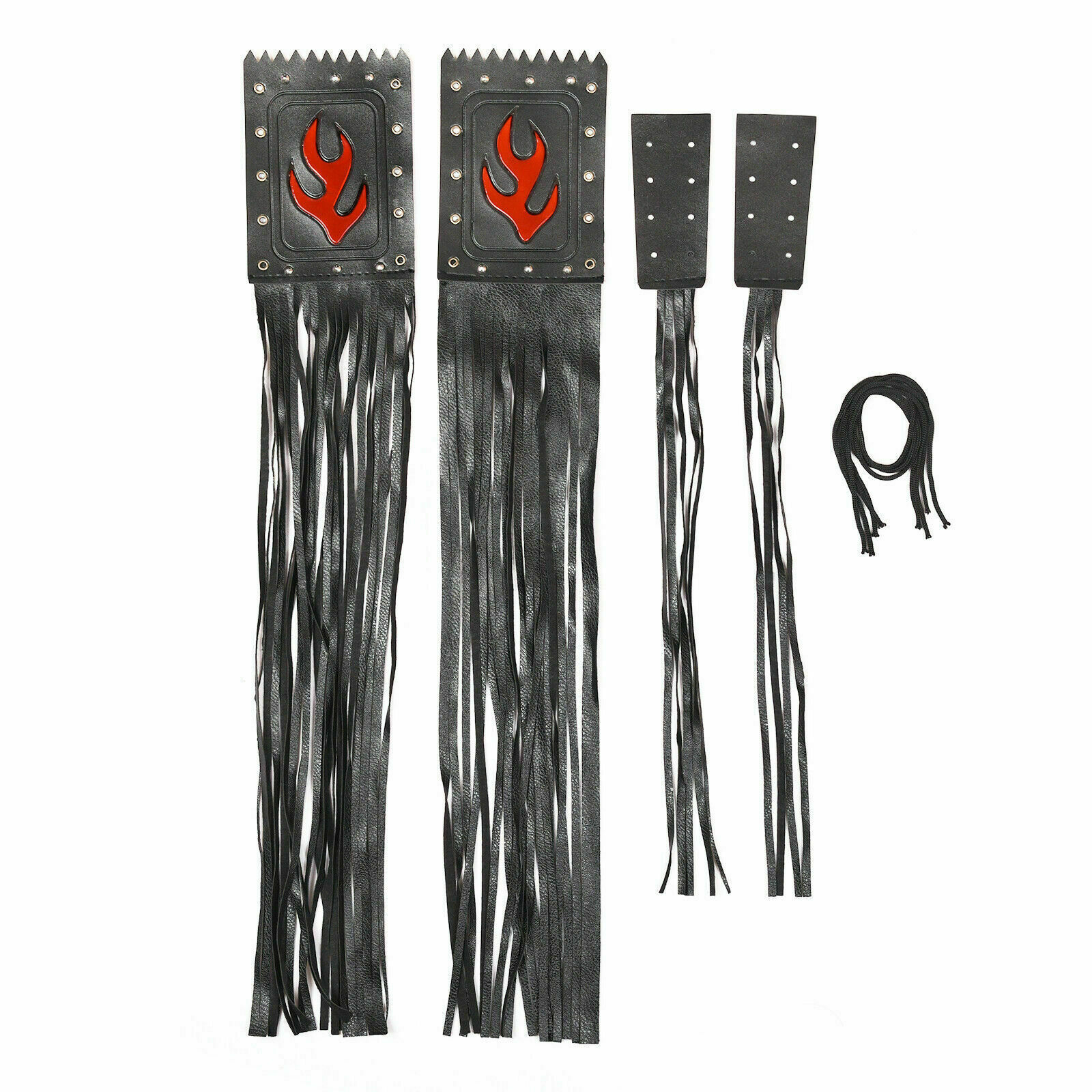 Leather Motorcycle 19 Inch Tassel Fringe Handlebars Hand Grip Covers | eBay