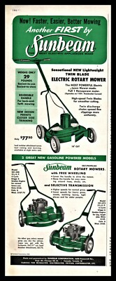 1956 SUNBEAM Electric Rotary Power Lawn Mower 22-225 and 221-275 ...