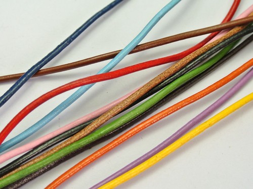 10 Meters Round Real Genuine Leather Cord 2mm Jewelry Bracelet String ...