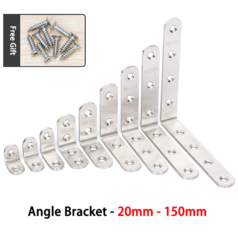 304 / 201 Stainless Steel Angle 90 Degree Right Angle L-shaped Bracket ...