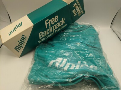 Vintage Alpine Mountain Fresh Cigarettes Backpack W/ Original Box NOS ...