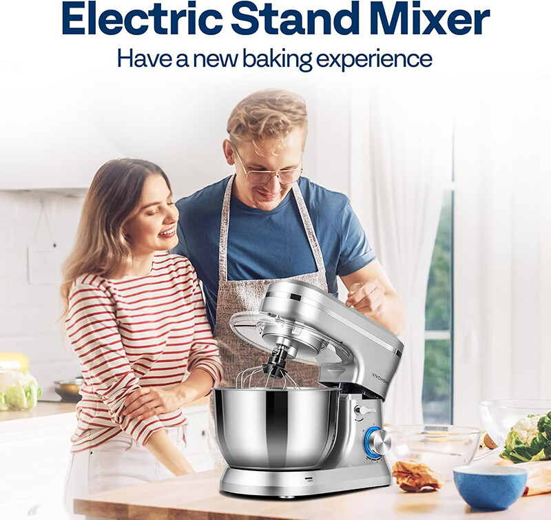 Stand Mixer 4.75QT 8-Speed 380W Tilt-Head Kitchen Electric Food Mixer ...