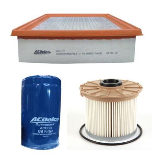 OIL AIR FUEL FILTER SERVICE KIT ACDelco suitable for RA RODEO DIESEL 3 ...