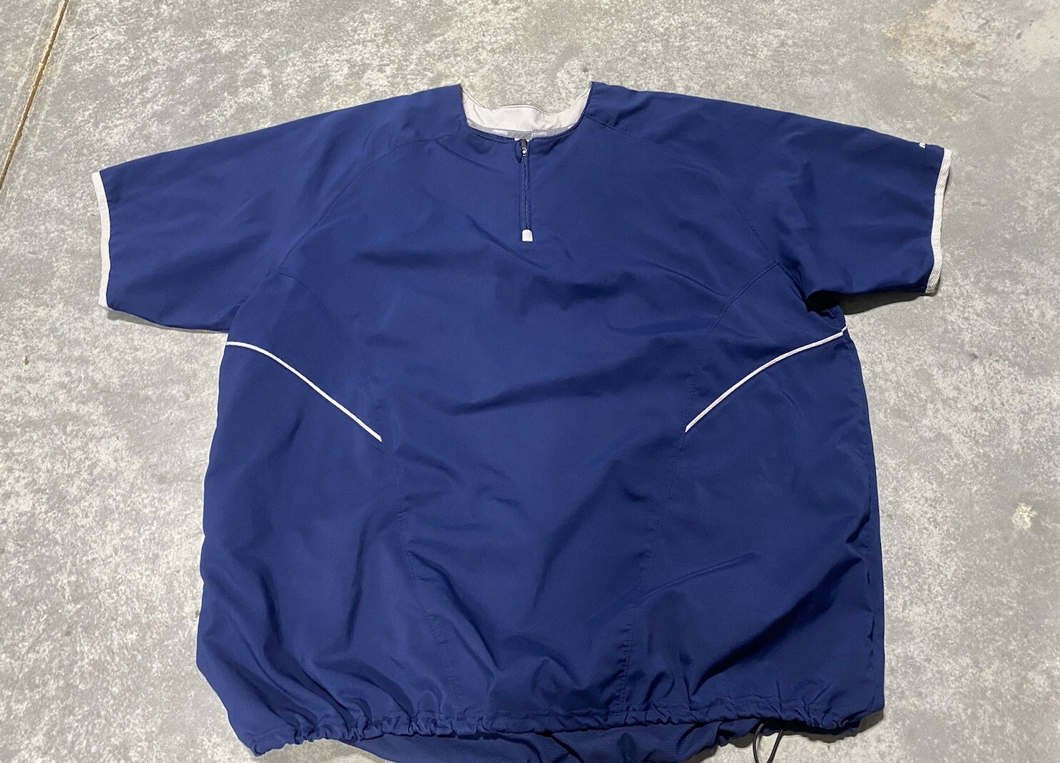 Russell Mens Cage Batting Jacket 2X Large 1/4 Zip Pullover Navy And ...