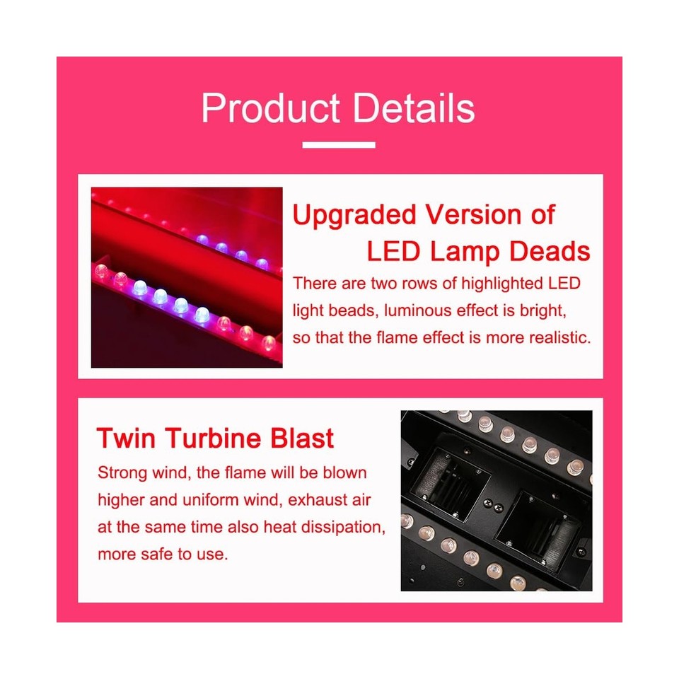 LED Fake Fire Flame 1.8m Artificial Flame Simulated Flame Lamp Effect ...