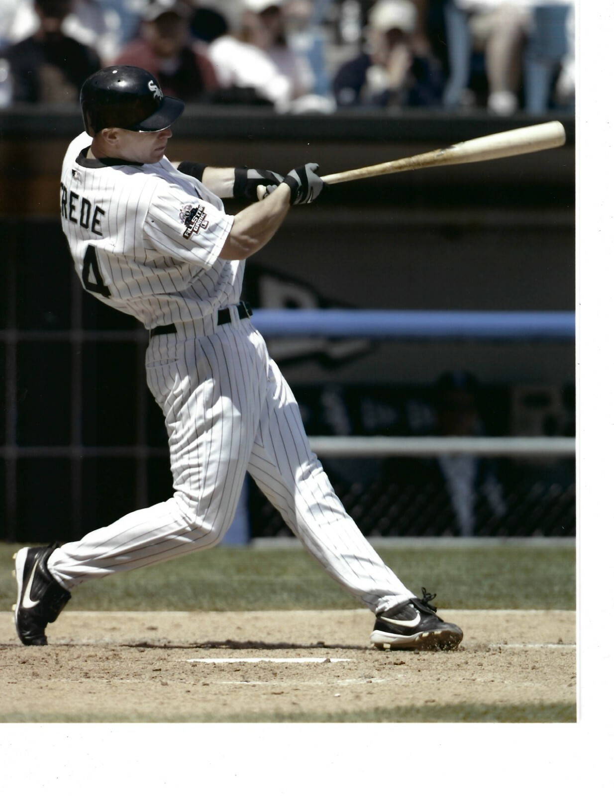 8x10 photo baseball, Joe Crede, Chicago White Sox batting follow ...