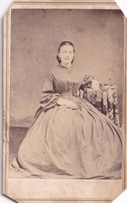 Vintage Antique 1860s BW Photo Woman Laby Mother Scott R15 Stamp On ...