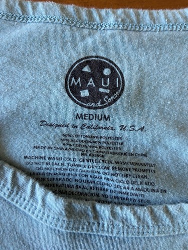 Maui & Sons Men’s Tank Top Teal Blue Classic Logo Size Medium ...