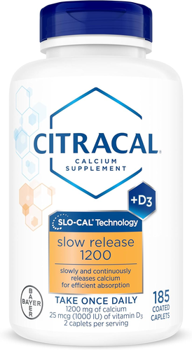 Citracal Slow Release 1200 Calcium With Vitamin D3 Magnesium 185 ...