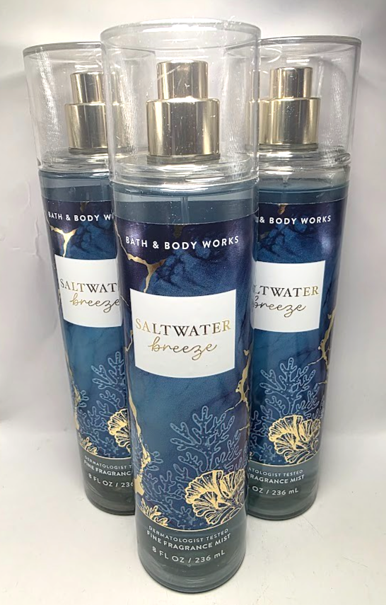BATH AND BODY WORKS SALTWATER BREEZE BODY MIST 8 FL OZ EACH (3 PIECES ...