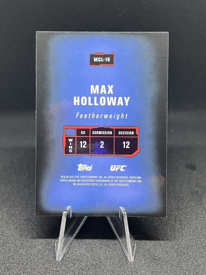 2025 Topps Chrome UFC - Mission Control Max Holloway #MCL-16 Blue ...