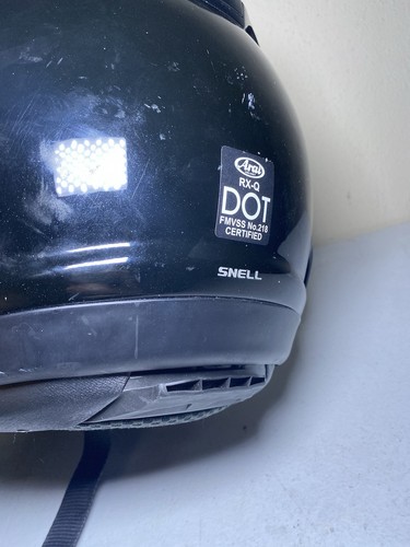 Arai RX-Q Black Helmet Snell Size M Vented DOT Microphone Headset EUC ...