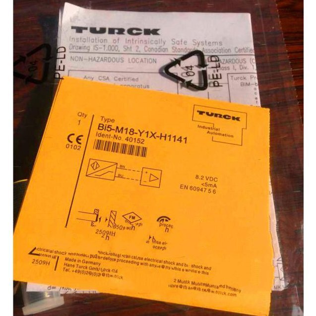 Turck Inductive Sensor Namur TURCK BI5-M18-Y1X Inductive Sensor | 5mm ...