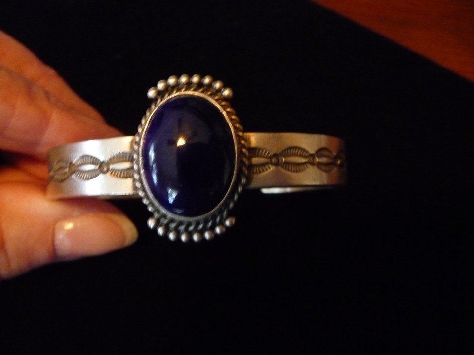 NAVAJO NAVY BLUE LAPIS Cuff/Bracelet - Herman Smith, Jr. | eBay