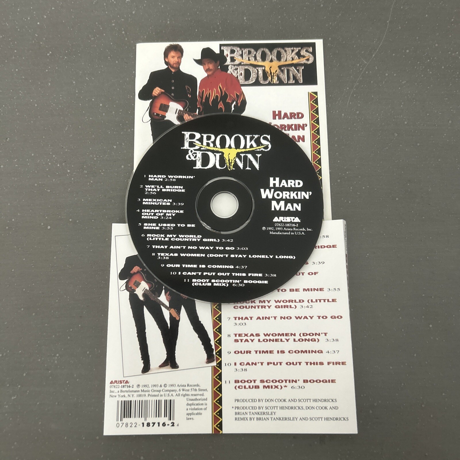 Brooks & Dunn CD Hard Workin’ Man Disc Artwork Only No Case Free ...