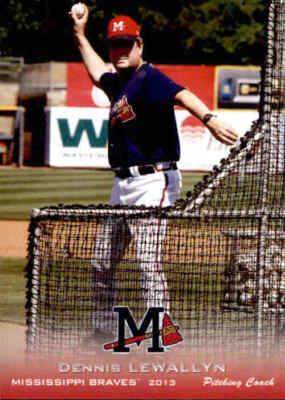 2013 Mississippi Braves Grandstand #18 Dennis Lewallyn Pitching Coach ...