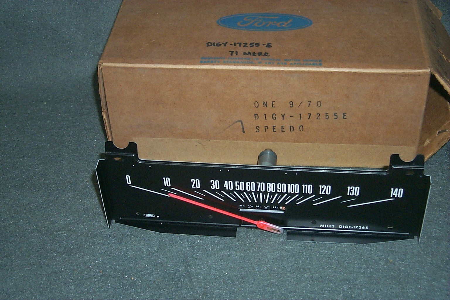 NOS 140 MPH Speedometer 1970 1971 Mercury Cyclone GT Spoiler 429 CJ ...