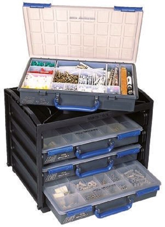 Raaco HANDY BOX SERVICE CASE ORGANISER 310x376x265mm 64-Compartments ...