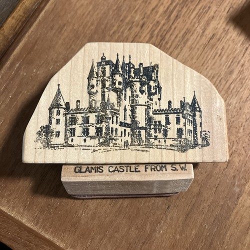 Glamis Castle Scotland Vintage Wooden Rubber Stamp Name Stamp Fantasy ...