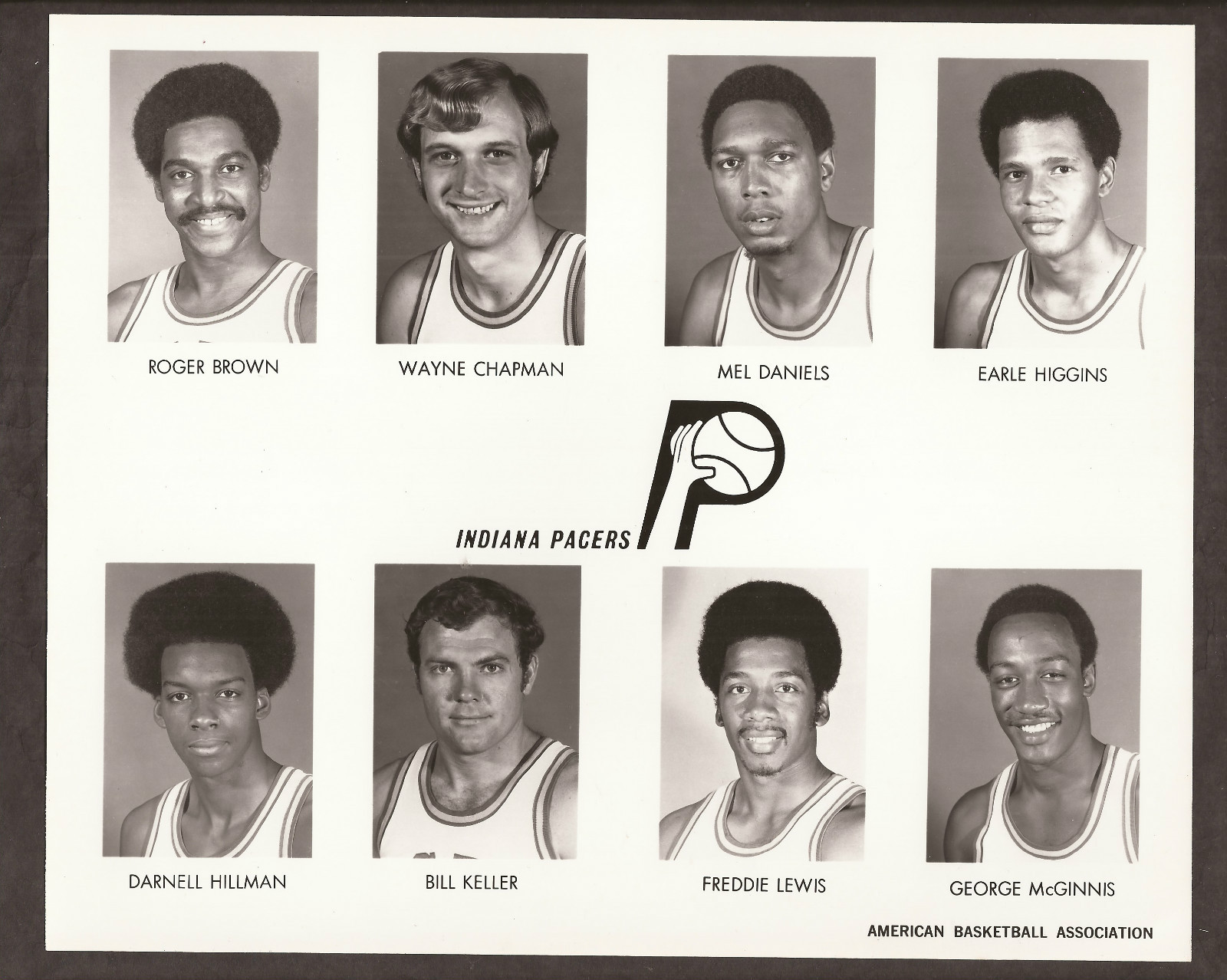 1970'S 8X10 ABA INDIANA PACERS TEAM PICTURE RICK MOUNT McGINNIS ...