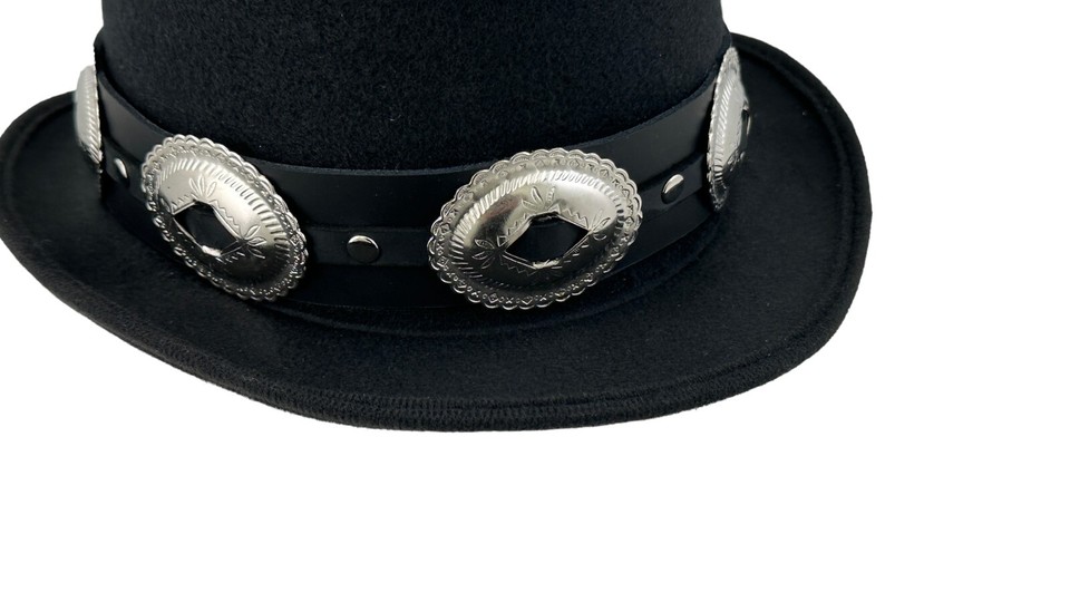 ROCK STAR SLASH GUITAR COSTUME TOP HAT CONCHO STEEL GNR LEATHER BAND ...