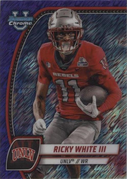 2024 Bowman University Chrome - Ricky White III #153 Purple Shimmer ...