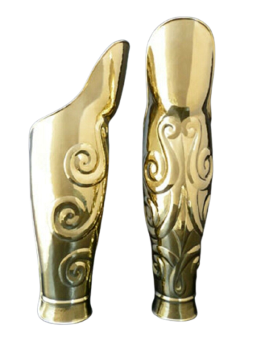 Medieval Roman Leg Guard Larp Battle Ready Wearable Leg Greaves Brass ...