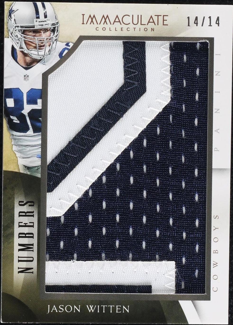 2014 Panini Immaculate Collection - Numbers Jason Witten #IM-JW /14 ...