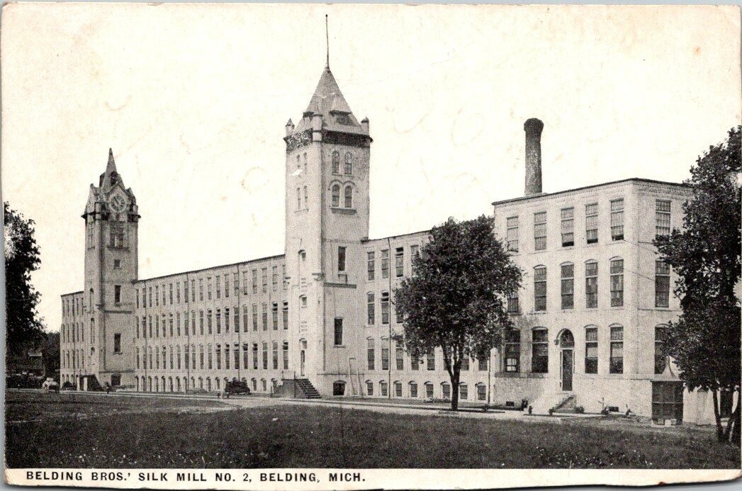 Postcard Belding Bros Silk Mill No.2 Belding Mich | eBay