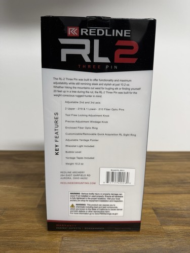 Redline RL-2 Three-Pin Right-Handed Slider Bow Sight | eBay