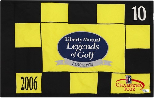 PGA Tour Event-Used 10 Pin Flag from Legends/Golf Tournament on 4/17-4 ...