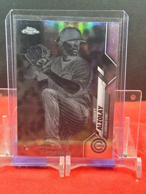 2020 Topps Chrome Negative Refractor #110 Adbert Alzolay Chicago Cubs ...