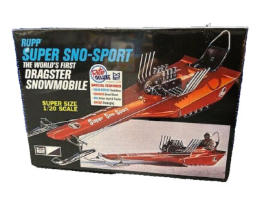 AMT RUPP SUPER SNO SPORT DRAGSTER SNOWMOBILE 1/20 SCALE PLASTIC MODEL ...