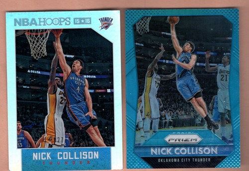 2015-16 Panini Prizm Nick Collison LIGHT BLUE PRIZM /199 & NBA Hoops ...