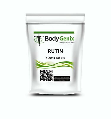 Rutin 500mg Tablets Bodygenix Supplement Bioflavanoid Source Vitamin C ...