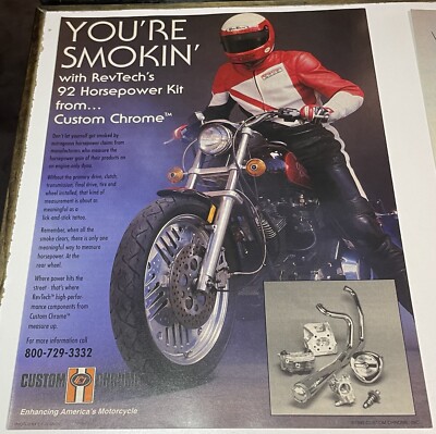 Full Page Ad For Custom Chrome Motorcycle Parts Revtech Kit Ad#24213 | eBay
