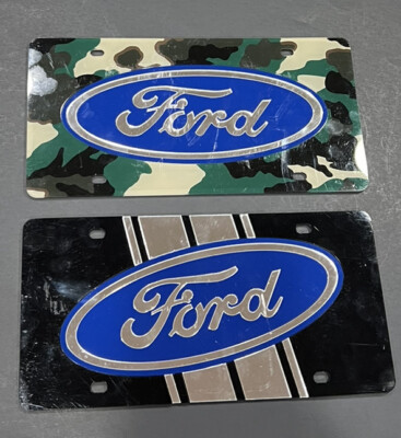 FORD Lazer Tag Black Plastic License Plate Tag LOT OF 2 | eBay