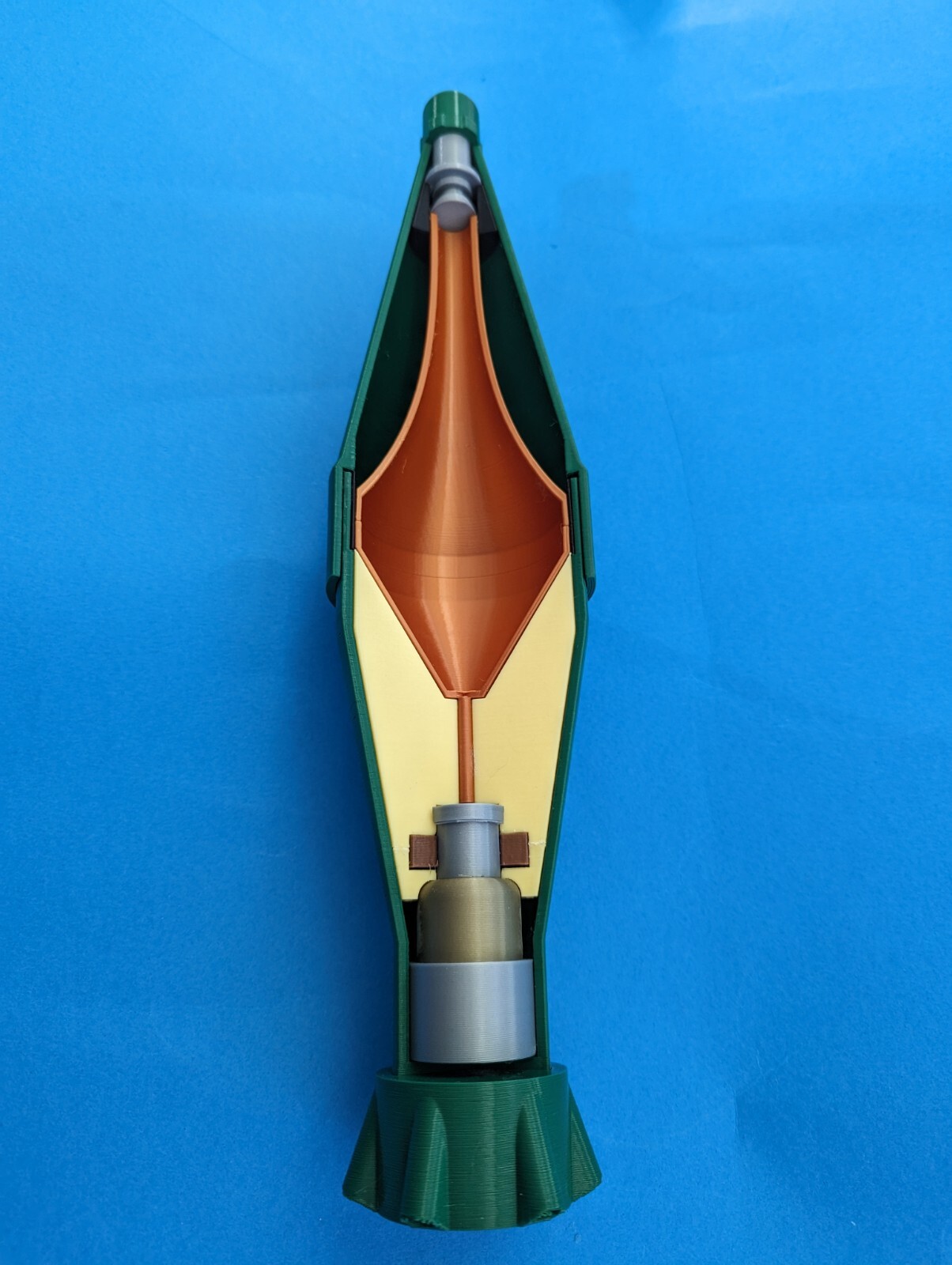 RPG-7, Warhead cutaway model showing shaped charge system - 3D printed ...