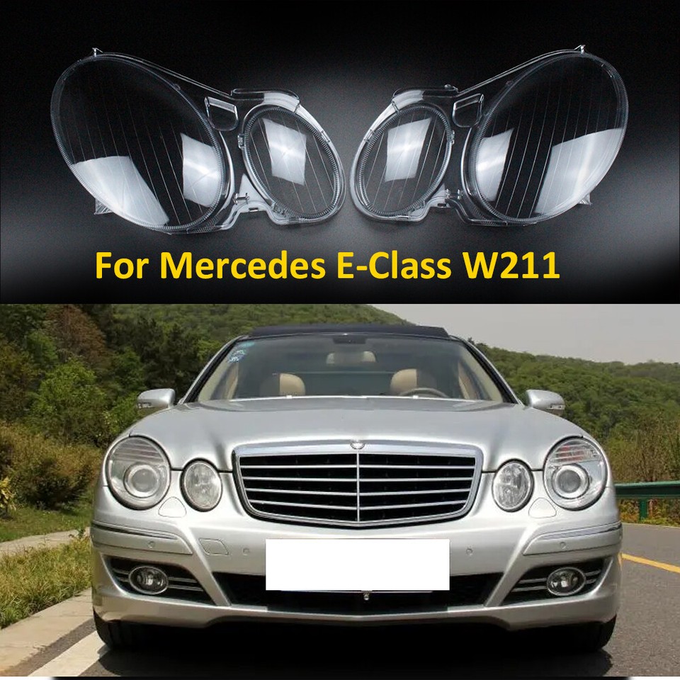 Headlight Len Headlamp Cover For Mercedes-Benz E Class 02-08 W211 E350 ...