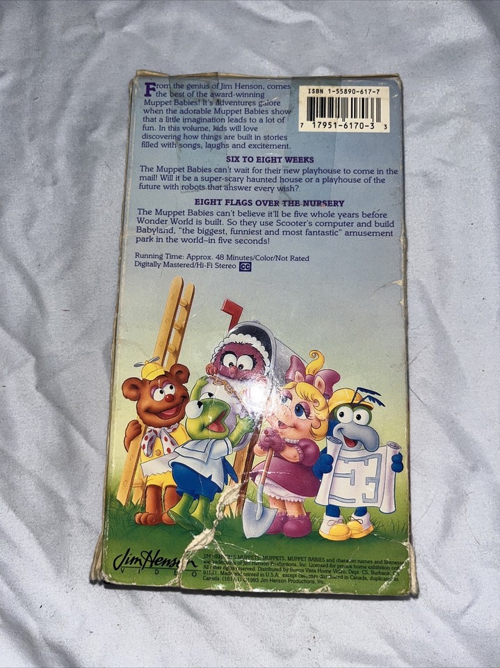 The Muppets 6 Book 1 VHS LOT Muppet Babies VHS + 2 Book Muppets Take ...
