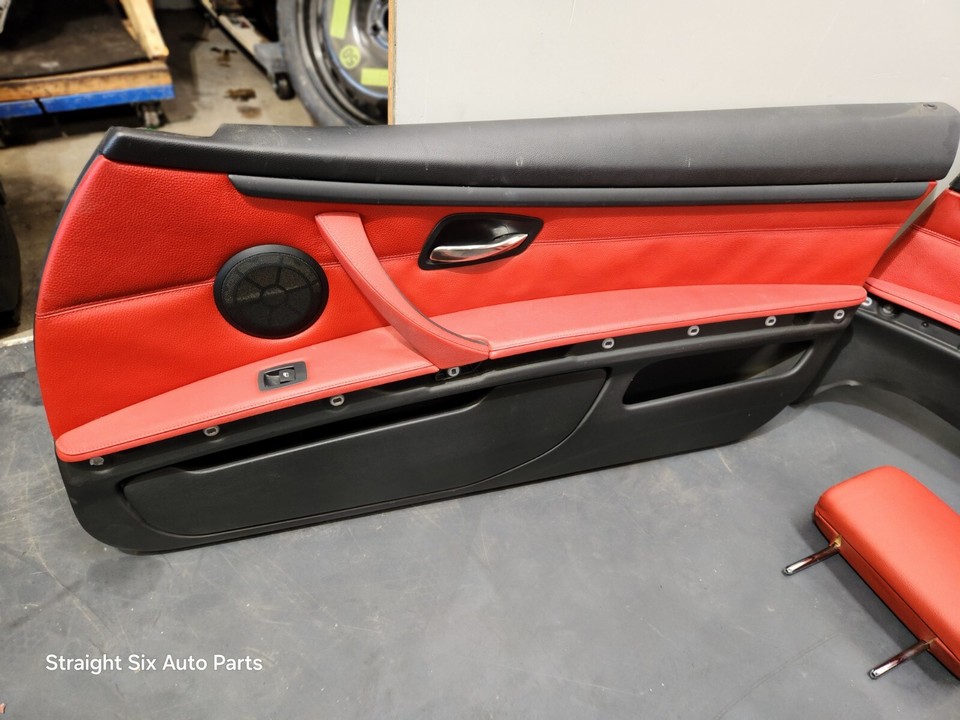 07-13 OEM BMW E93 Convertible Door Panels Sport Seats RED Interior ...