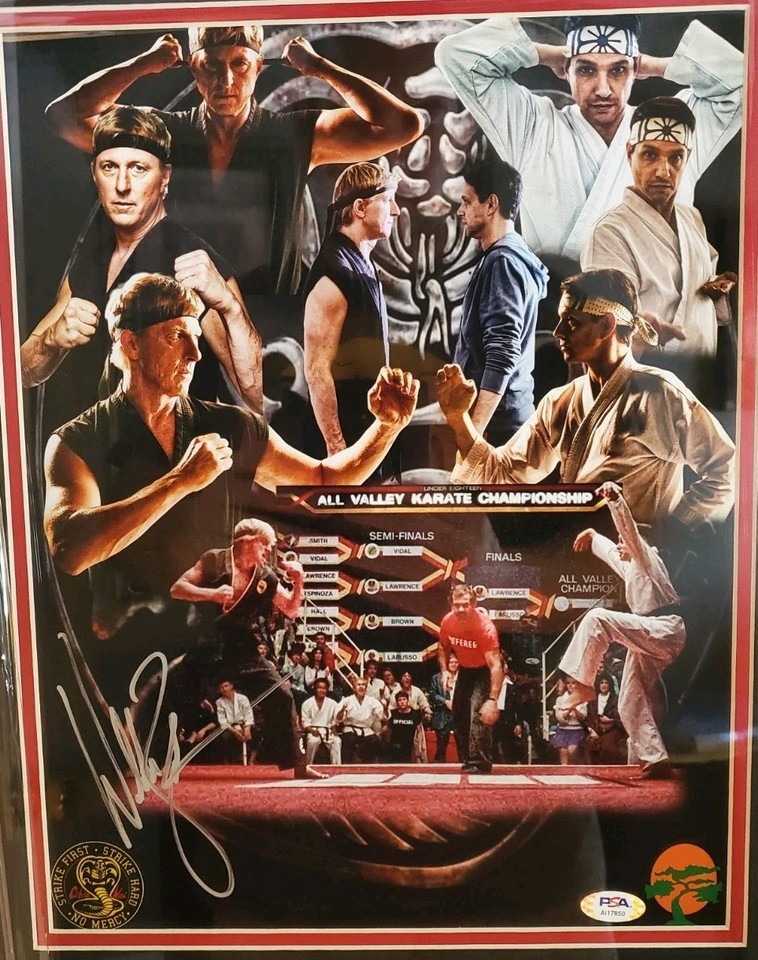 NICE FRAMED & MATTED William Zabka Autographed 11x14 Photo "Karate Kid ...