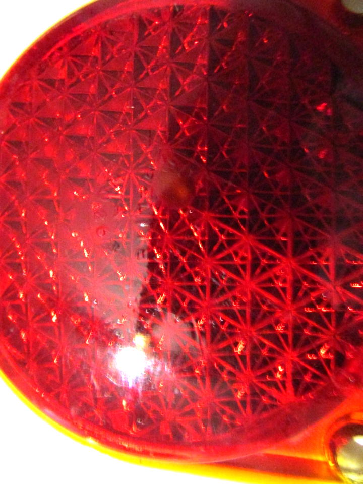 Vintage OEM 1925-1930 Chevy red glass tail light lens, KD Triflex #263 ...