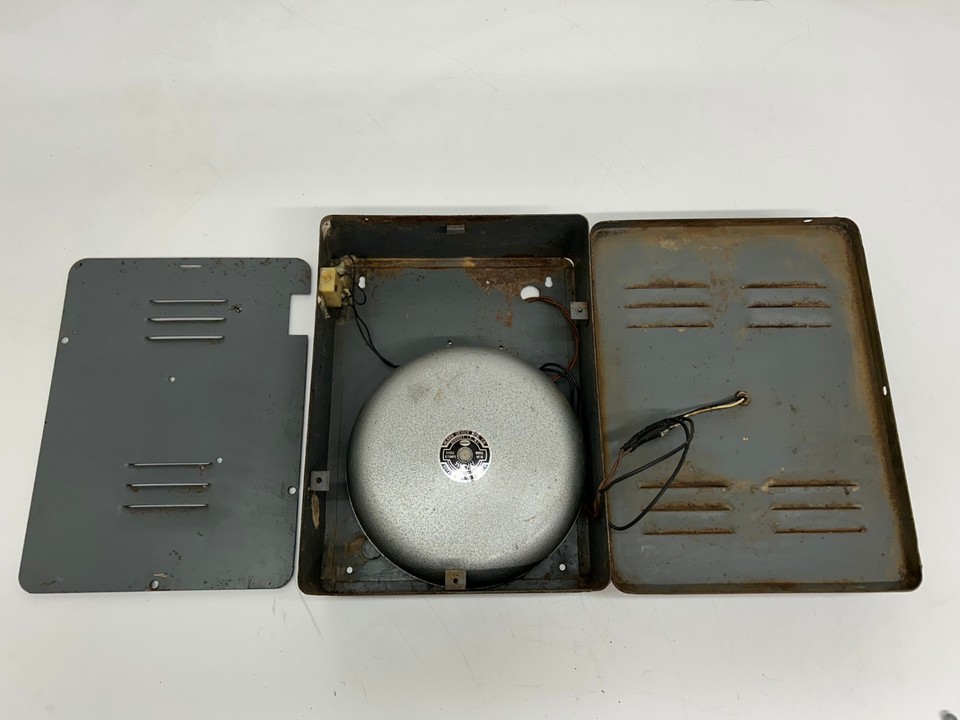 Vtg Alarm by Dictograph Home Security Fire Bell Box Red Light As Is ...