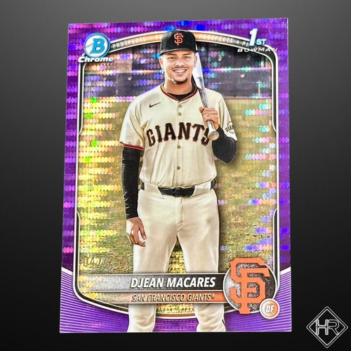 2025 Bowman Chrome Djean Macares 1st Bowman Purple Pulsar Refractor ...