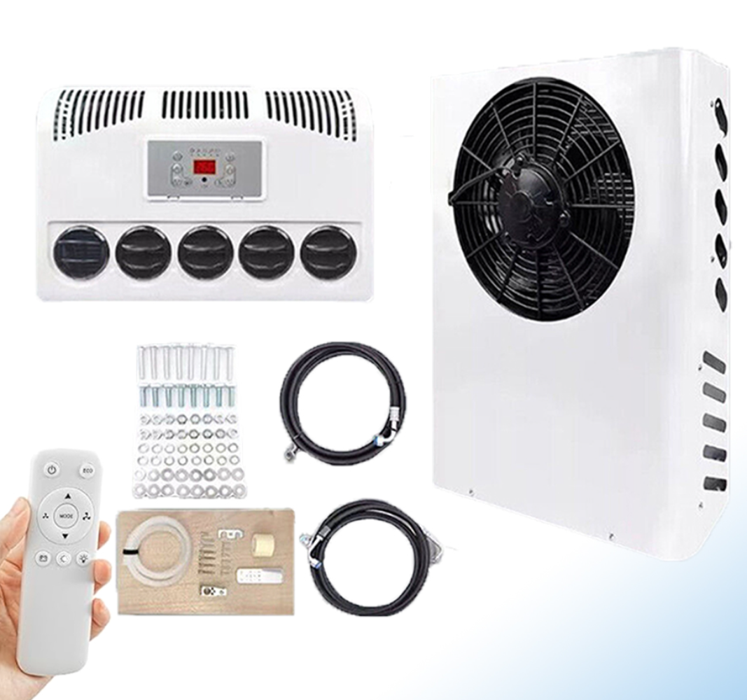 12V 11000BTU Air Conditioner Mini Split A/C For Semi Trucks Bus RV ...