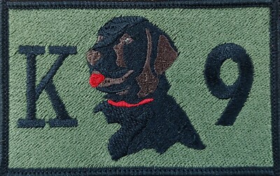 K-9 Black Labrador Service Dog Patch W/ VELCRO® Brand Fastener K9 | eBay