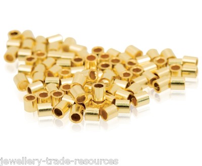 10x 1.6mm 14K Gold Filled Crimp Tubes - High-Quality Beading and Pearl ...